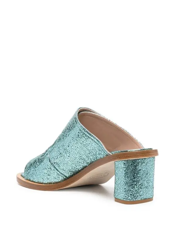 SCAROSSO Kristy Metallic 60mm Leather Sandals