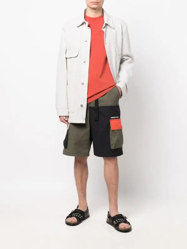AMBUSH Colour-block Cargo Shorts - Green