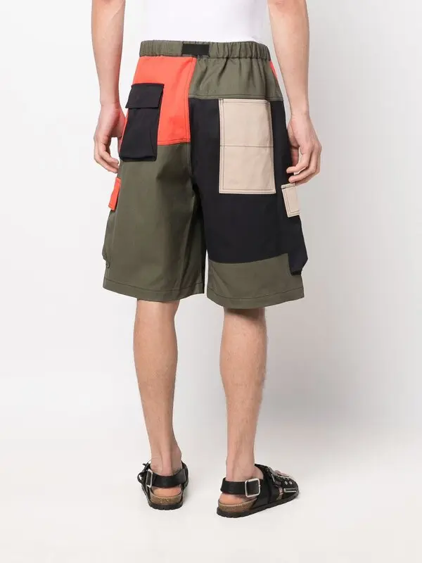 AMBUSH Colour-block Cargo Shorts - Green