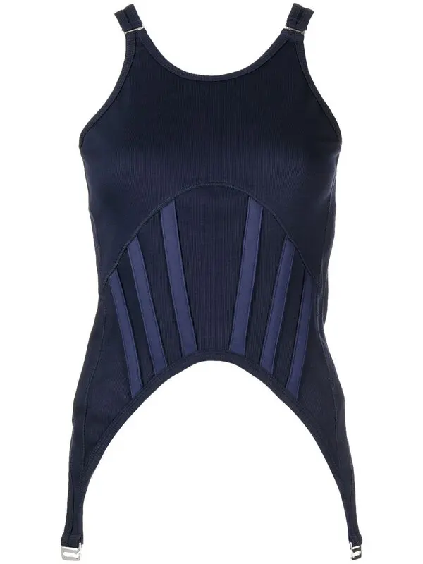 DION LEE Corset Tank Top - Blue