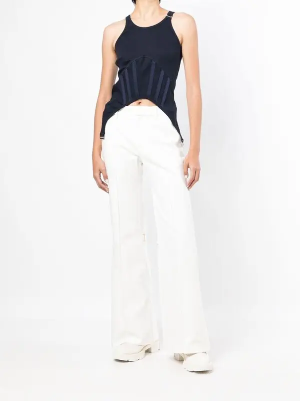 DION LEE Corset Tank Top - Blue