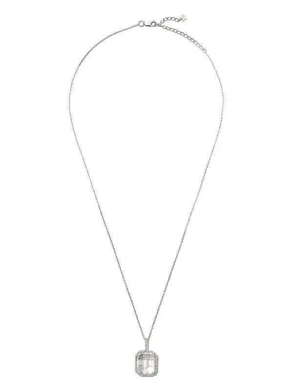 Mateo 14kt White Gold Initial Quartz Necklace