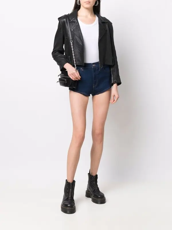 DIESEL® High-waisted Denim Shorts - Blue