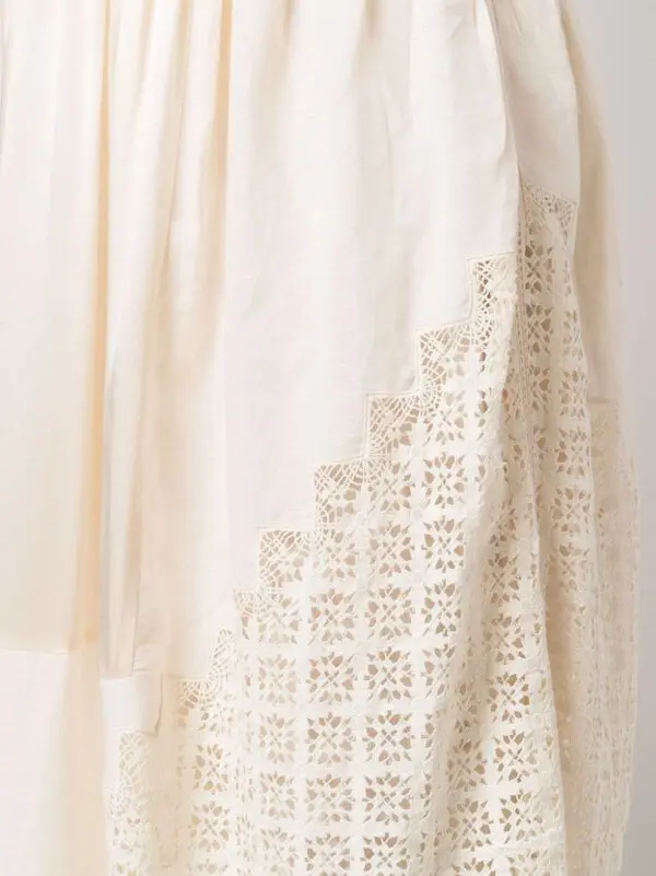 Ulla Johnson Cadena Lace-insert Midi Skirt