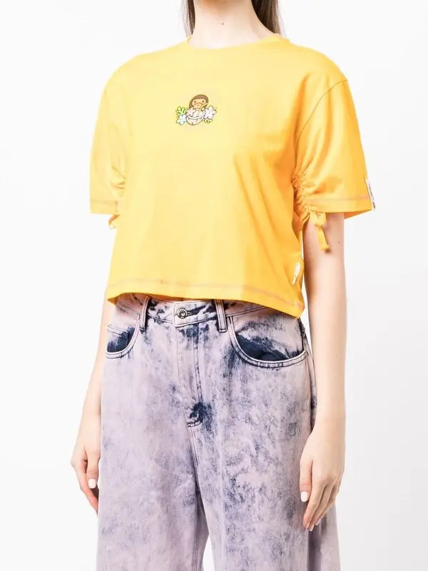 A BATHING APE Baby Milo® Store Logo-print T-shirt - Yellow