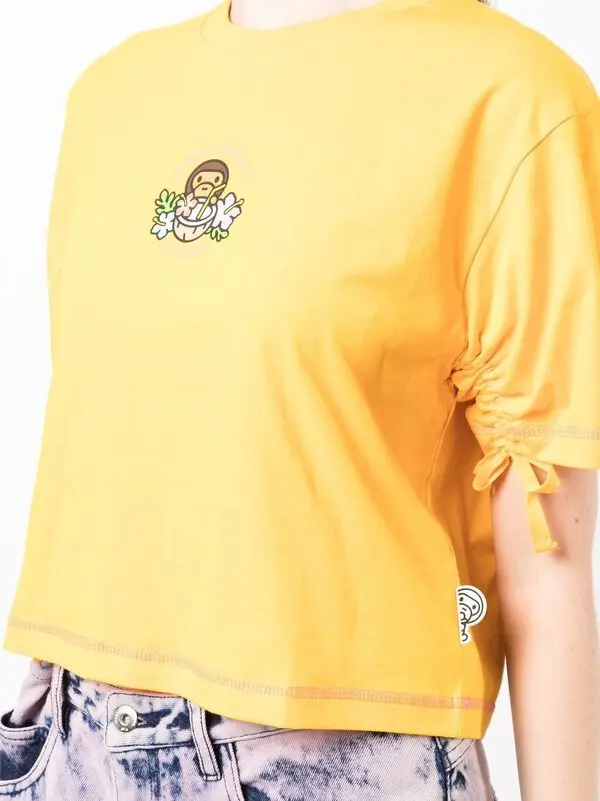 A BATHING APE Baby Milo® Store Logo-print T-shirt - Yellow