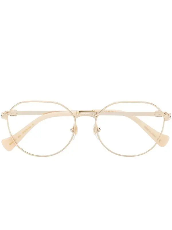 Gucci Metallic Round-frame Glasses - Gold