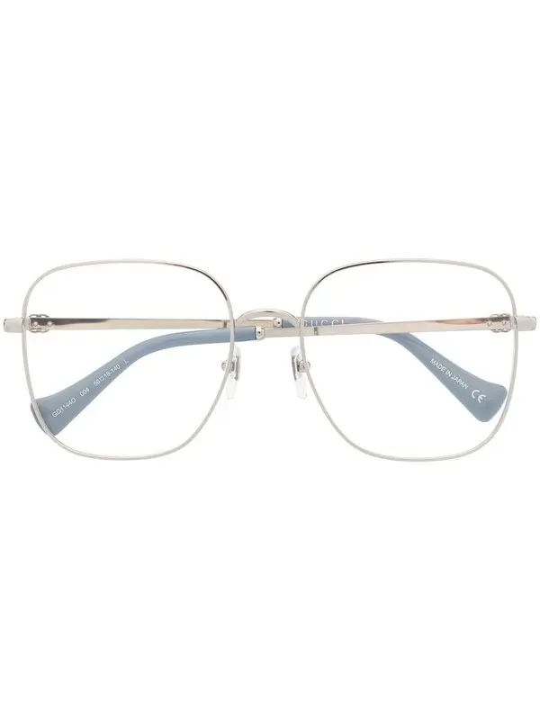 Gucci Metallic Oversized-frame Glasses - Silver