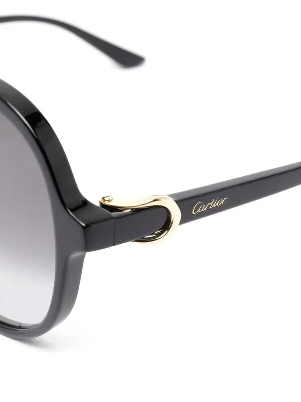 Cartier Oversized-frame Sunglasses - Black