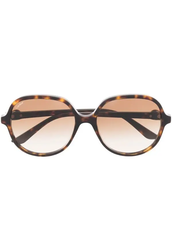 CARTIER Oversized-frame Sunglasses - Brown