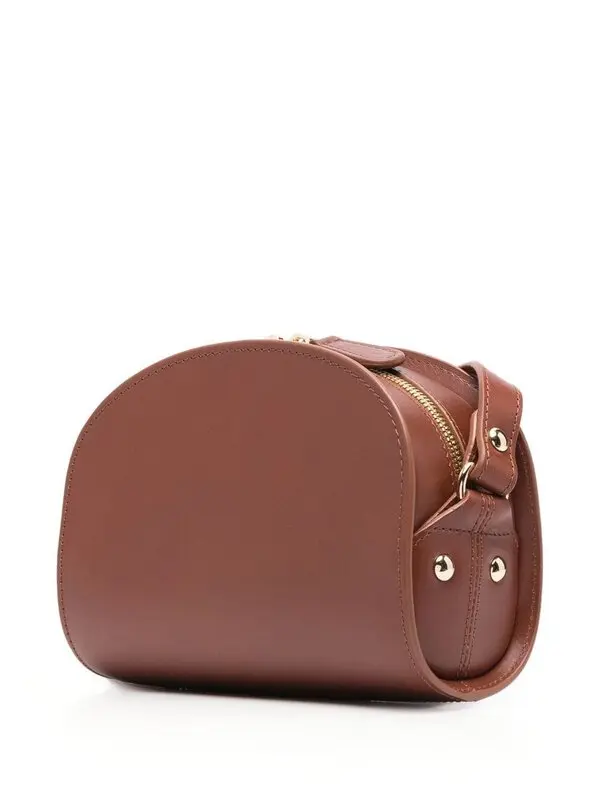 A.P.C Demi Lune ミニバッグ ブラウン ハーフムーン A.P.C.｜レザーミニショルダーバッグ“SAC DEMI-LUNE MINI” f61392-mn