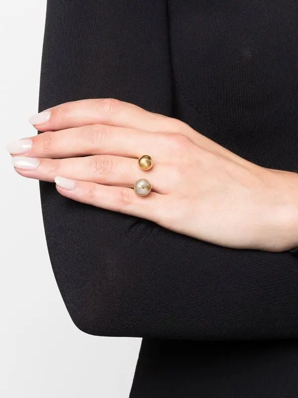 Saint Laurent Cassandre Pearl Ball Ring