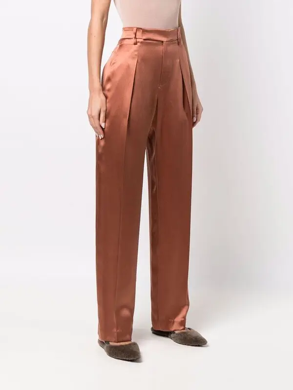 Brunello Cucinelli High-waisted Straight Trousers