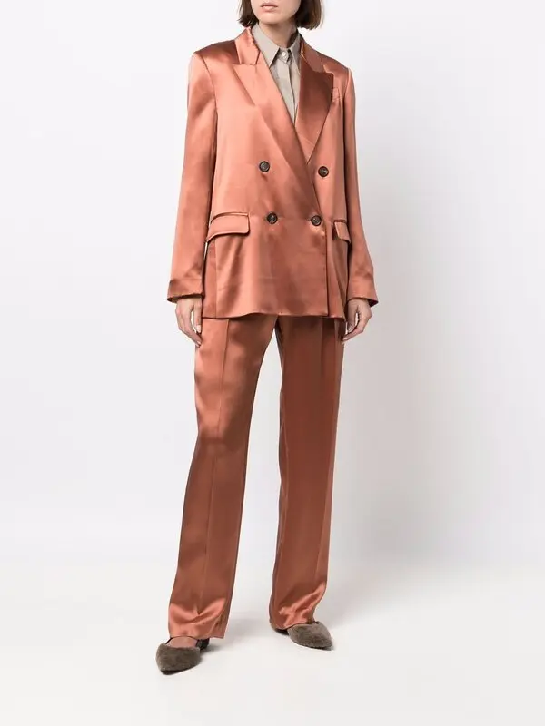 Brunello Cucinelli Double-breasted Silk Blazer