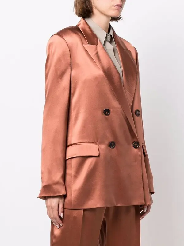 Brunello Cucinelli Double-breasted Silk Blazer