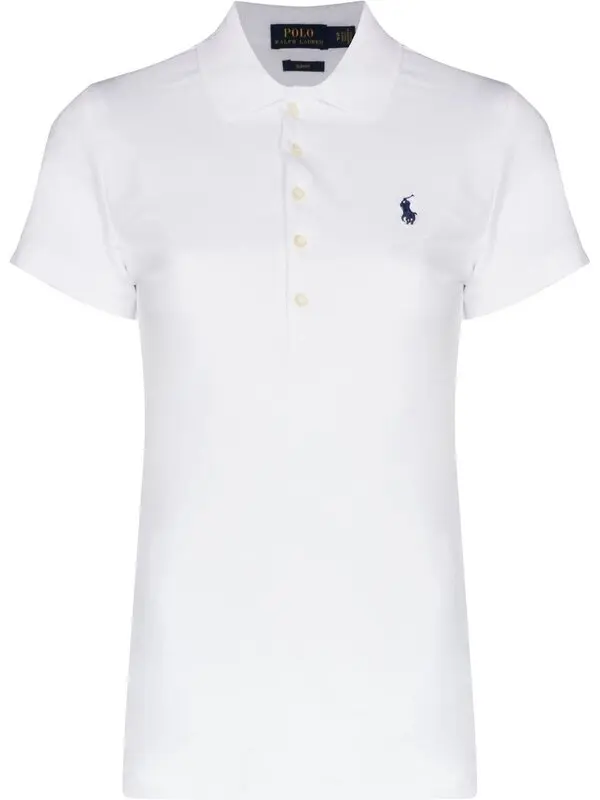 Polo Ralph Lauren Embroidered Logo Polo Shirt - White
