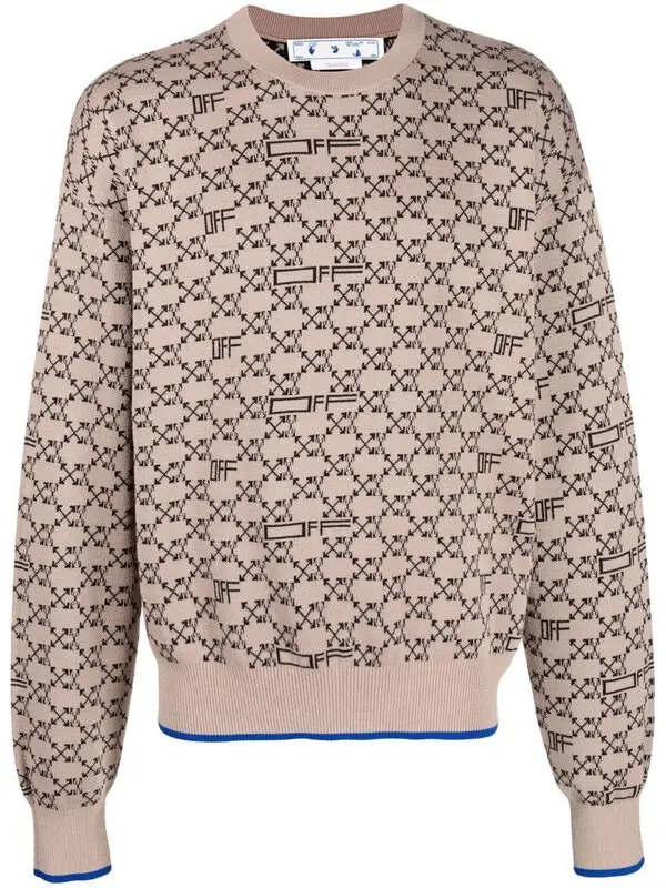 Off-White All-over Monogram Crew Neck Jumper