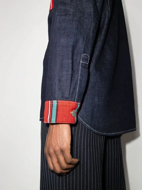 WALES BONNER Cotonou Patch Pocket Denim Shirt