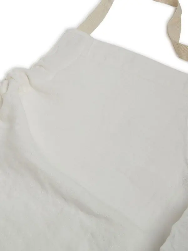 ONCE MILANO Long Linen Apron - White