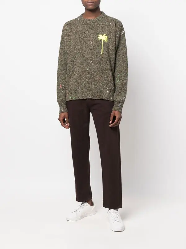 Palm Angels Palm Tree-embroidered Jumper