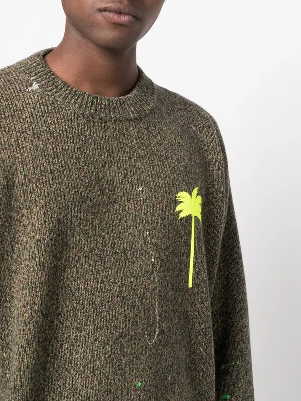 Palm Angels Palm Tree-embroidered Jumper