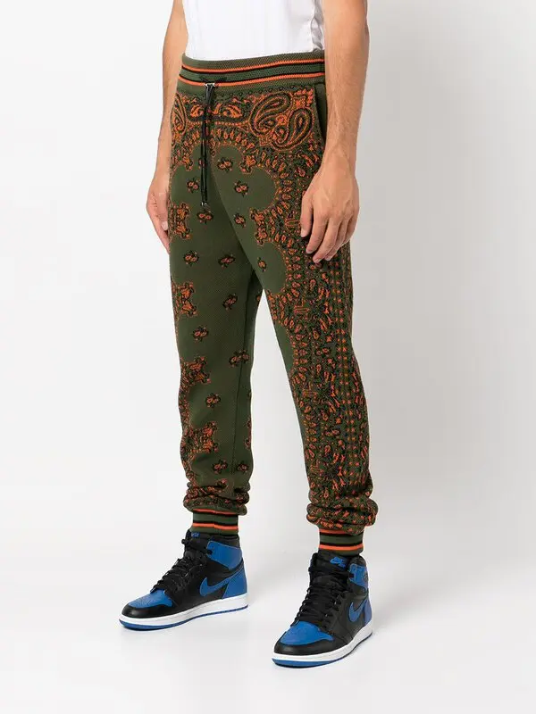 Amiri Paisley-print Track Pants - Green