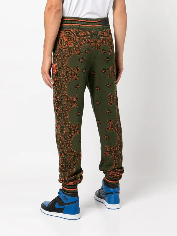 Amiri Paisley-print Track Pants - Green