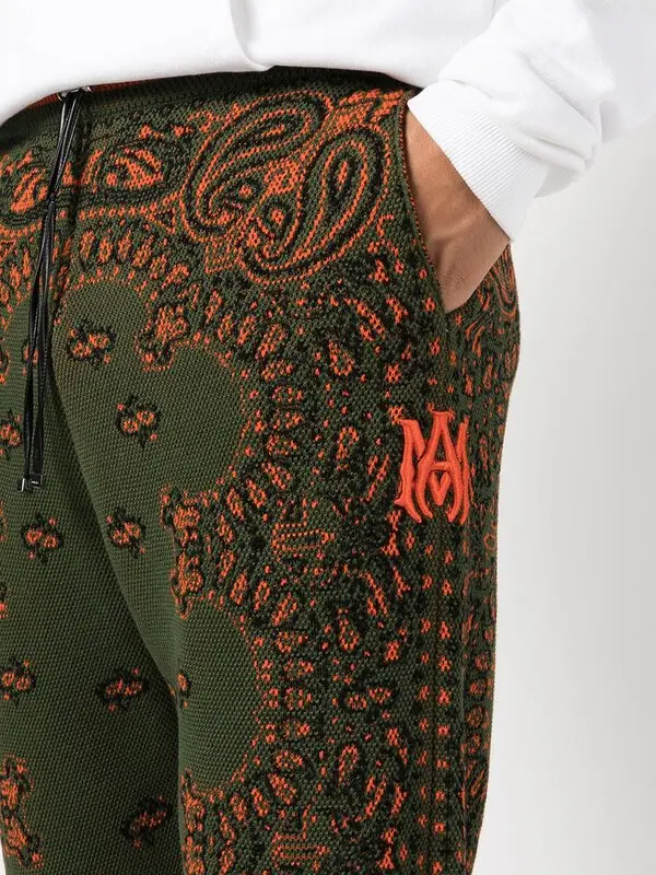 Amiri Paisley-print Track Pants - Green