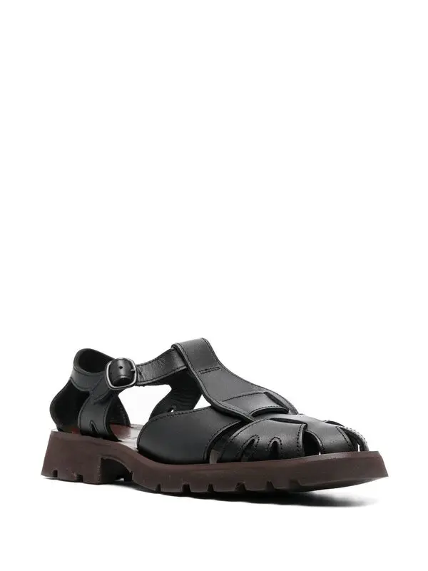 Hereu Pesca Cut-out Detail Leather Sandals