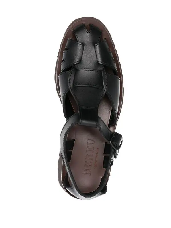 Hereu Pesca Cut-out Detail Leather Sandals