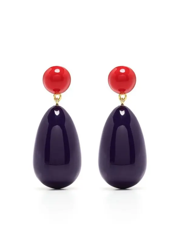 ESHVI Drop Design Earrings - Purple