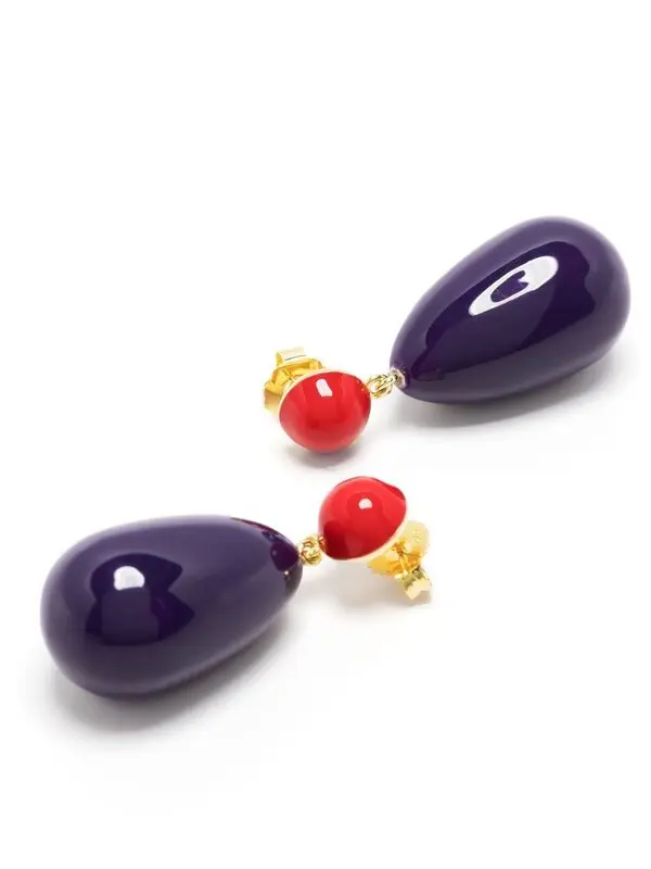 ESHVI Drop Design Earrings - Purple
