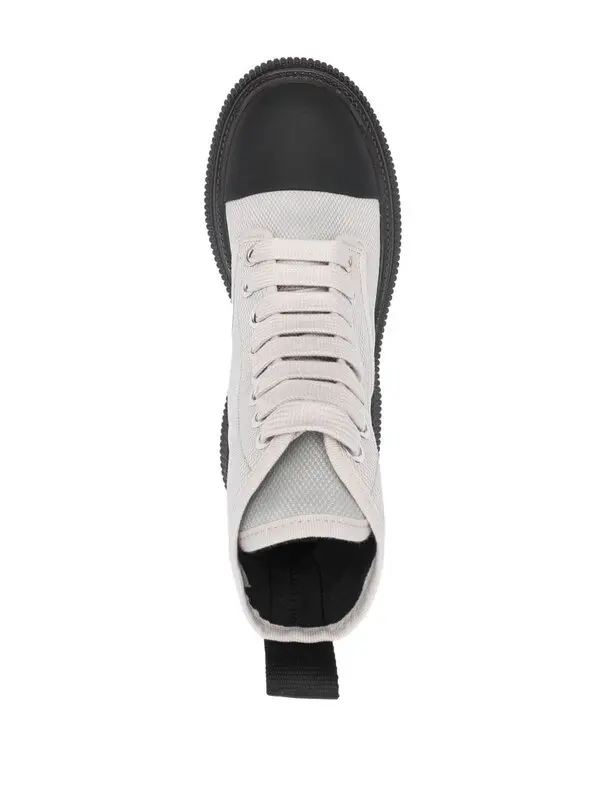 GANNI Creepers Lace-up Ankle Boots - Grey