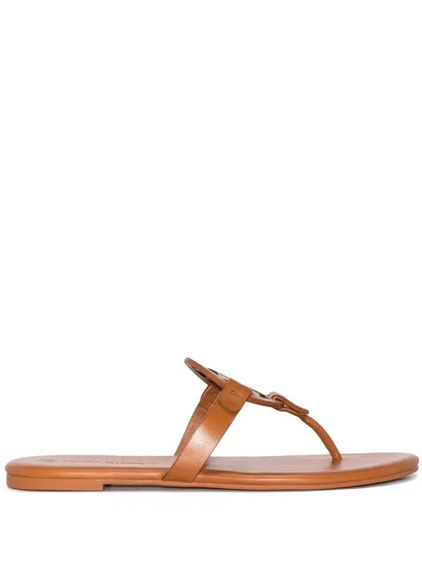 Tory Burch Miller Soft Logo Sandals - Brown