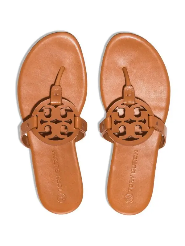 Tory Burch Miller Soft Logo Sandals - Brown