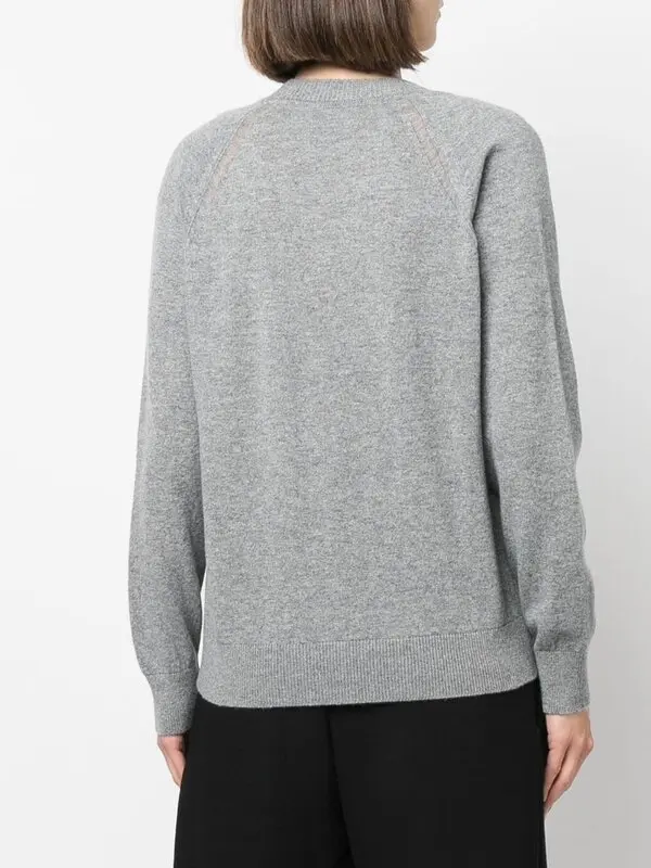 BARRIE V-neck Cashmere Cardigan - Grey