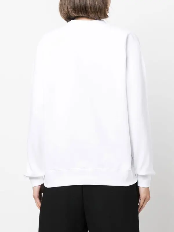 BARRIE Embroidered Panelled Sweatshirt - White