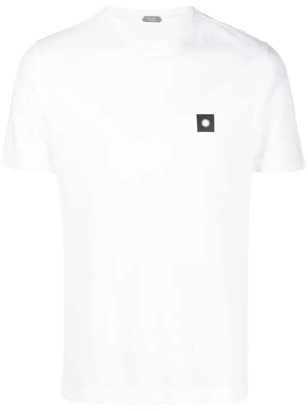 ZANONE Logo Patch Cotton T-shirt - White