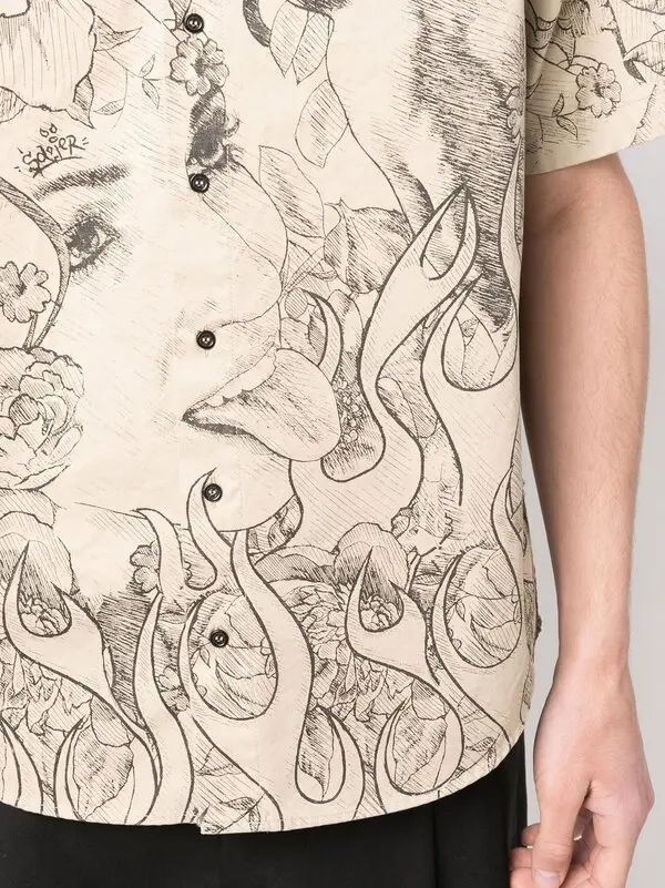 Dsquared2 Graphic-print Short-sleeved Shirt