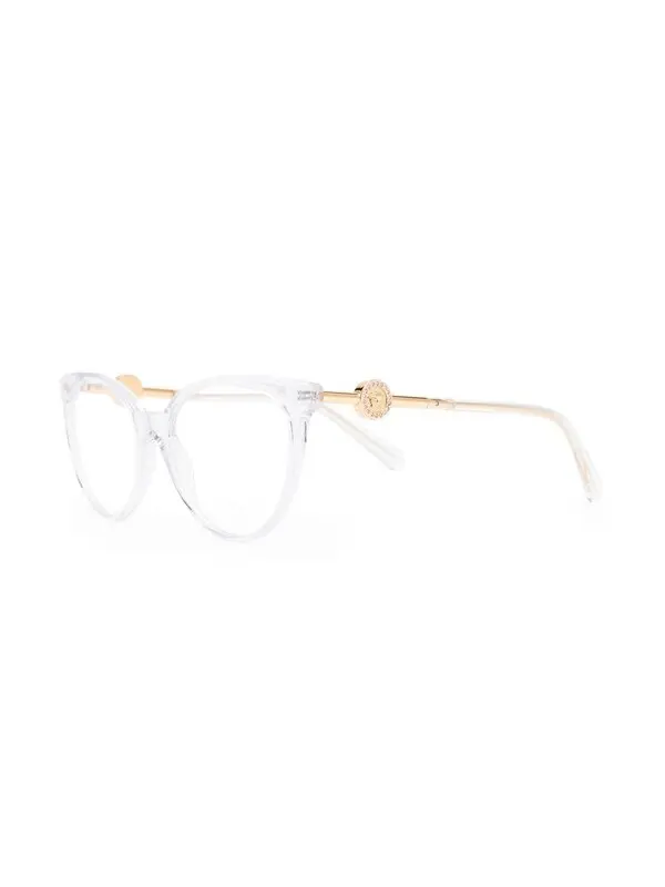 Versace Logo Embellished Oversized Eyeglasses