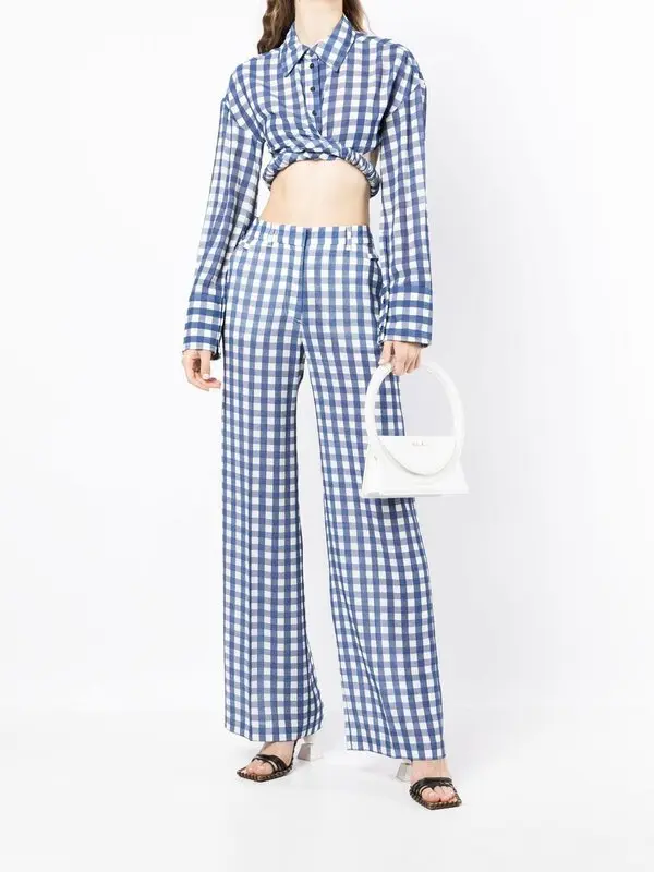 Jacquemus Gingham Cropped Blouse