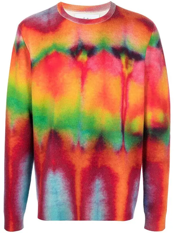 Aztech Mountain Tie-dye Pattern Sweater