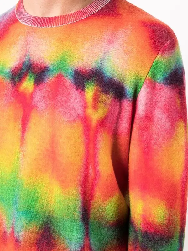 Aztech Mountain Tie-dye Pattern Sweater