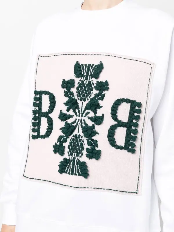BARRIE Logo-patch Sweatshirt - White