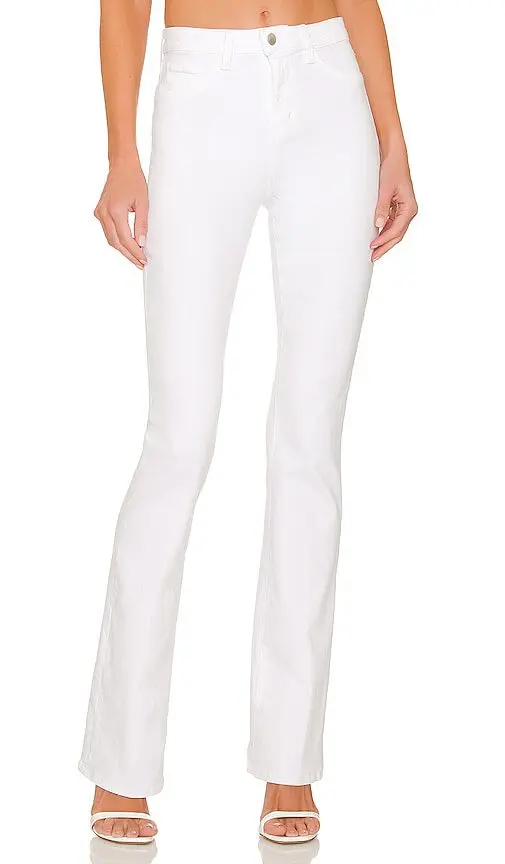 L'Agence Selma High-rise Baby Boot Jeans - Blanc