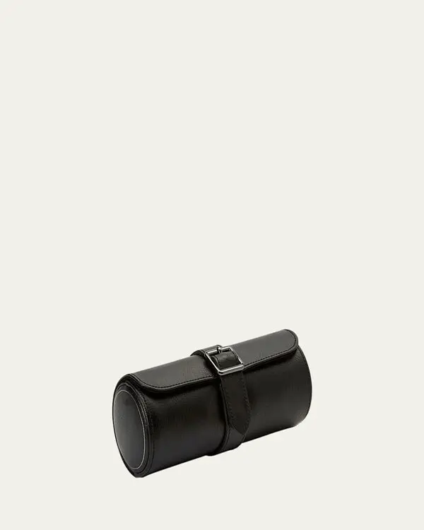 Wolf British Racing Triple Watch Roll - Black