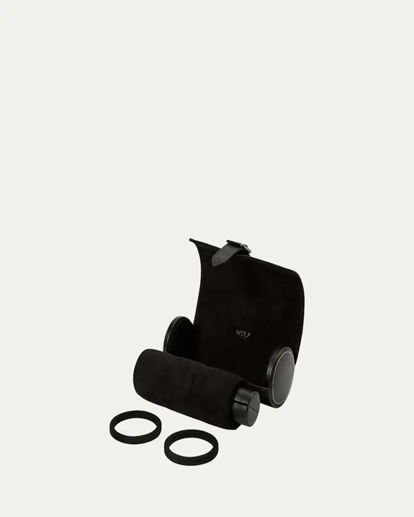 Wolf British Racing Triple Watch Roll - Black