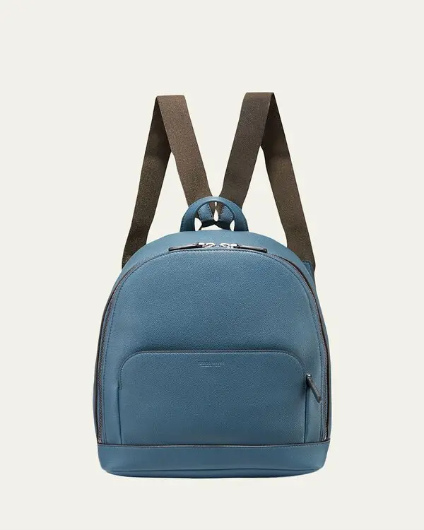 Giorgio Armani Tumbled Calf Leather Backpack