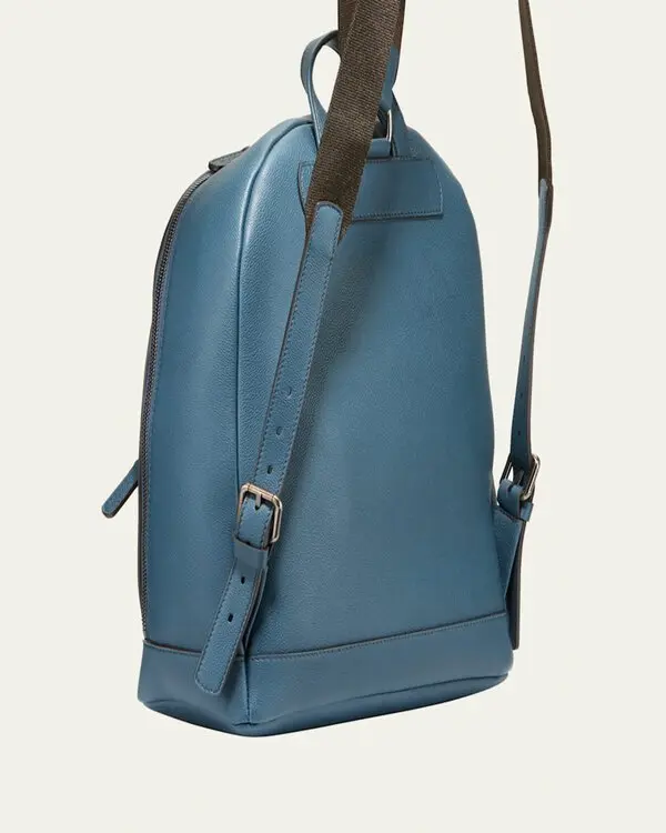 Giorgio Armani Tumbled Calf Leather Backpack