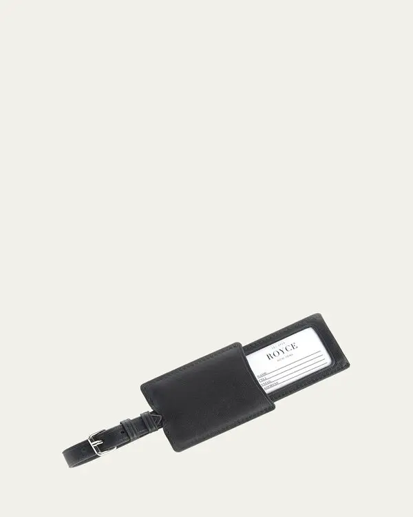 ROYCE NEW YORK Ret Retractable Luggage Tag - Black
